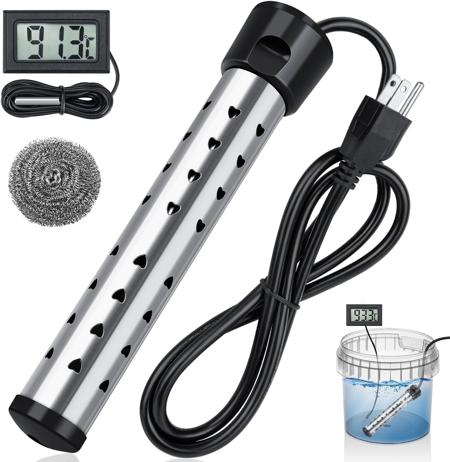 Immersion Heater | Submersible Water Heating with Full Stainless-Steel ...