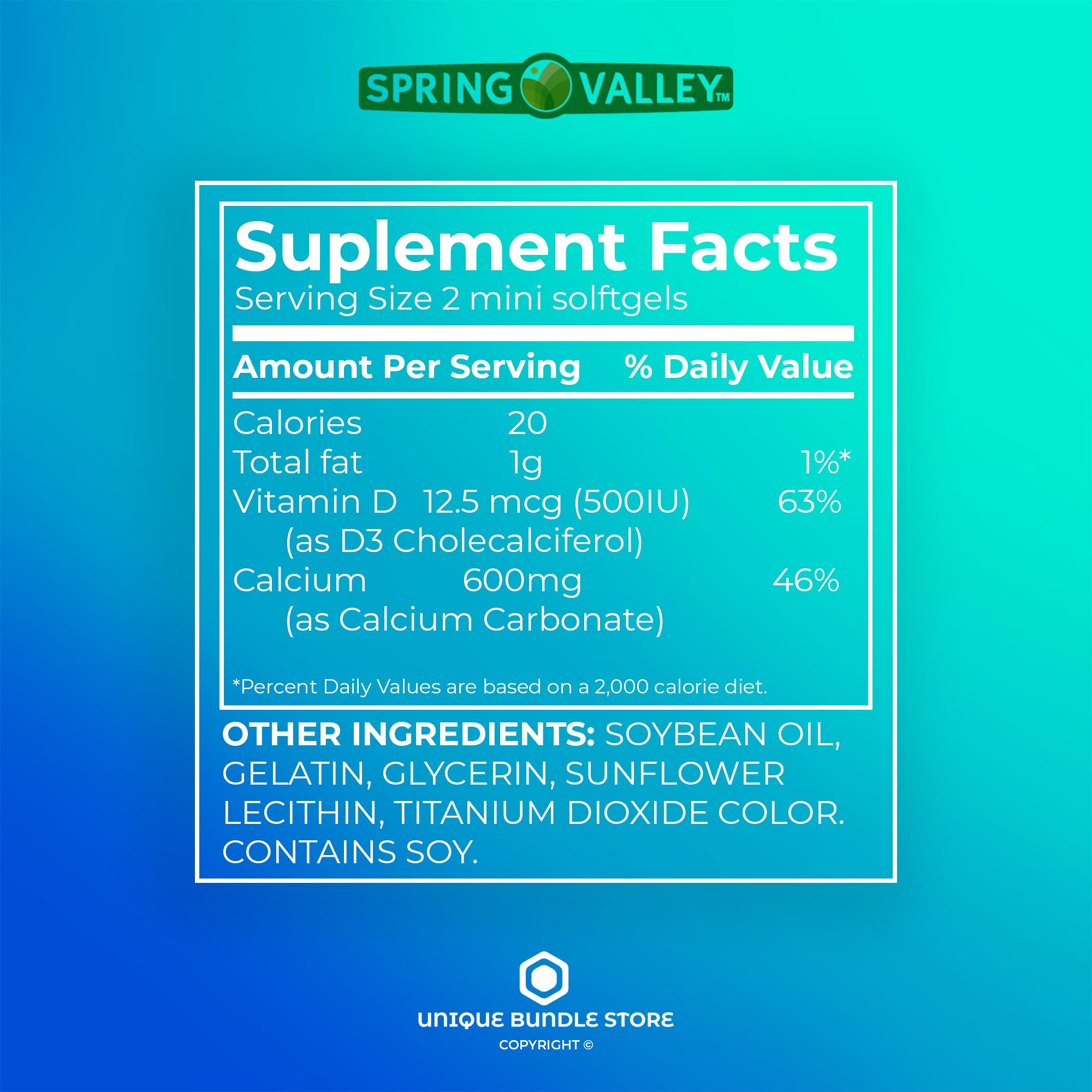 Snapklik.com : Spring Valley, Calcium 600 Mg