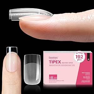 Beetles Tipex Instant Apex Nail Tips,180Pcs Pre-Building & Pre-Etched ...