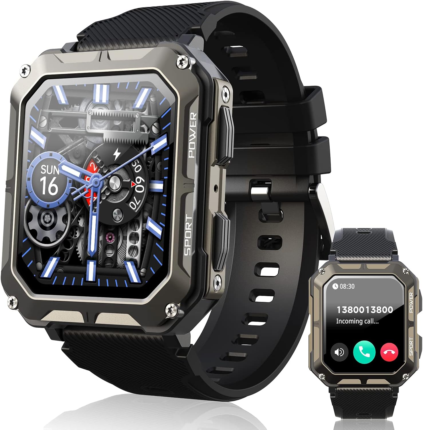 VIRAN Smart Watch for Men with Bluetooth Calls Military Smartwatch 1.83 ...