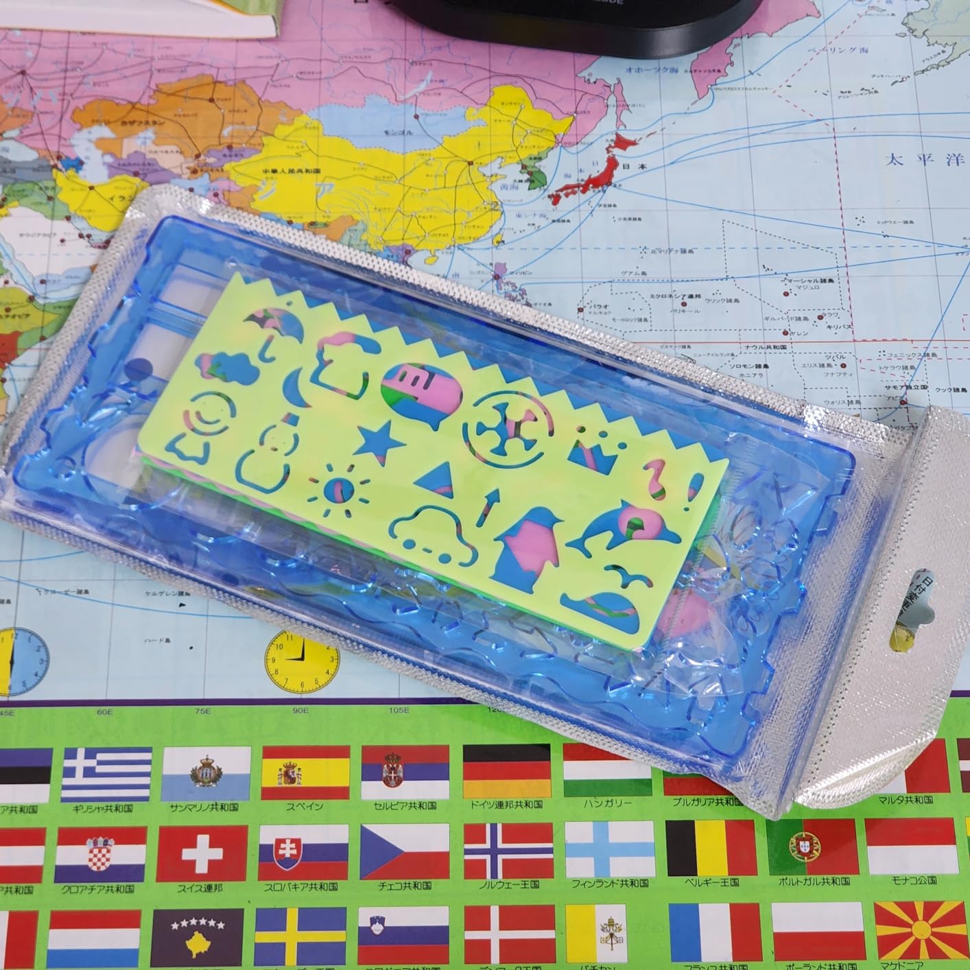 Amazon | MINBOOT 定規 テンプレート 【7枚組】 定規セット 小学生 子供 絵画 多機能 お絵描き 描画ルーラー | 定規 | 文房具・オフィス用品