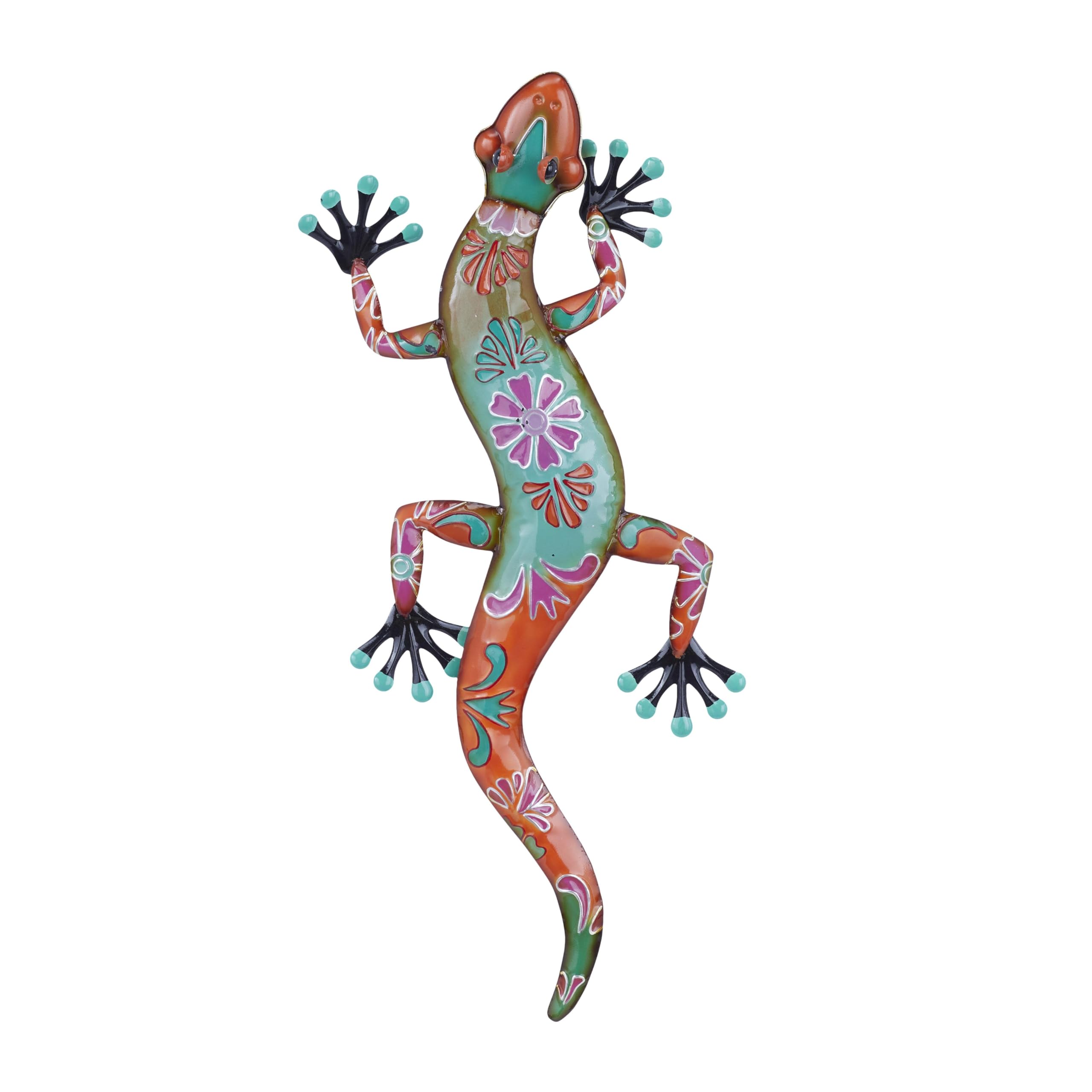 Amazon.com: Deco 79 Metal Lizard Home Wall Decor Indoor Outdoor Floral ...