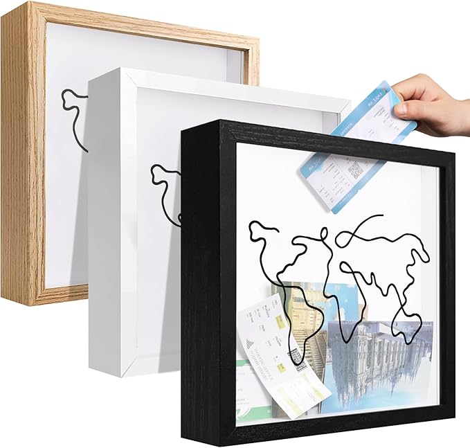 Amazon.com - MGLIFEUL Travel Shadow Photo Keepsake Memory Box Ticket ...