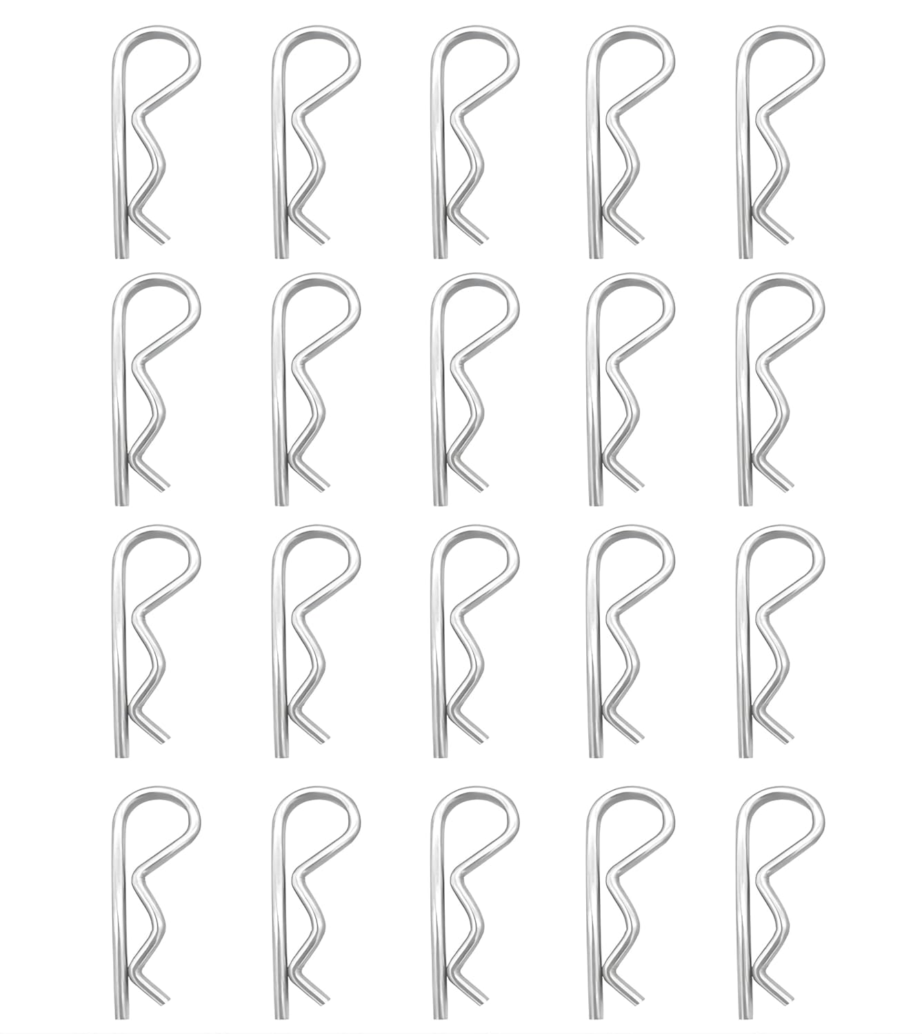 TYHI 20Pcs R Clips Retaining Cotter Pins, Heavy Duty Zinc Plated Cotter ...