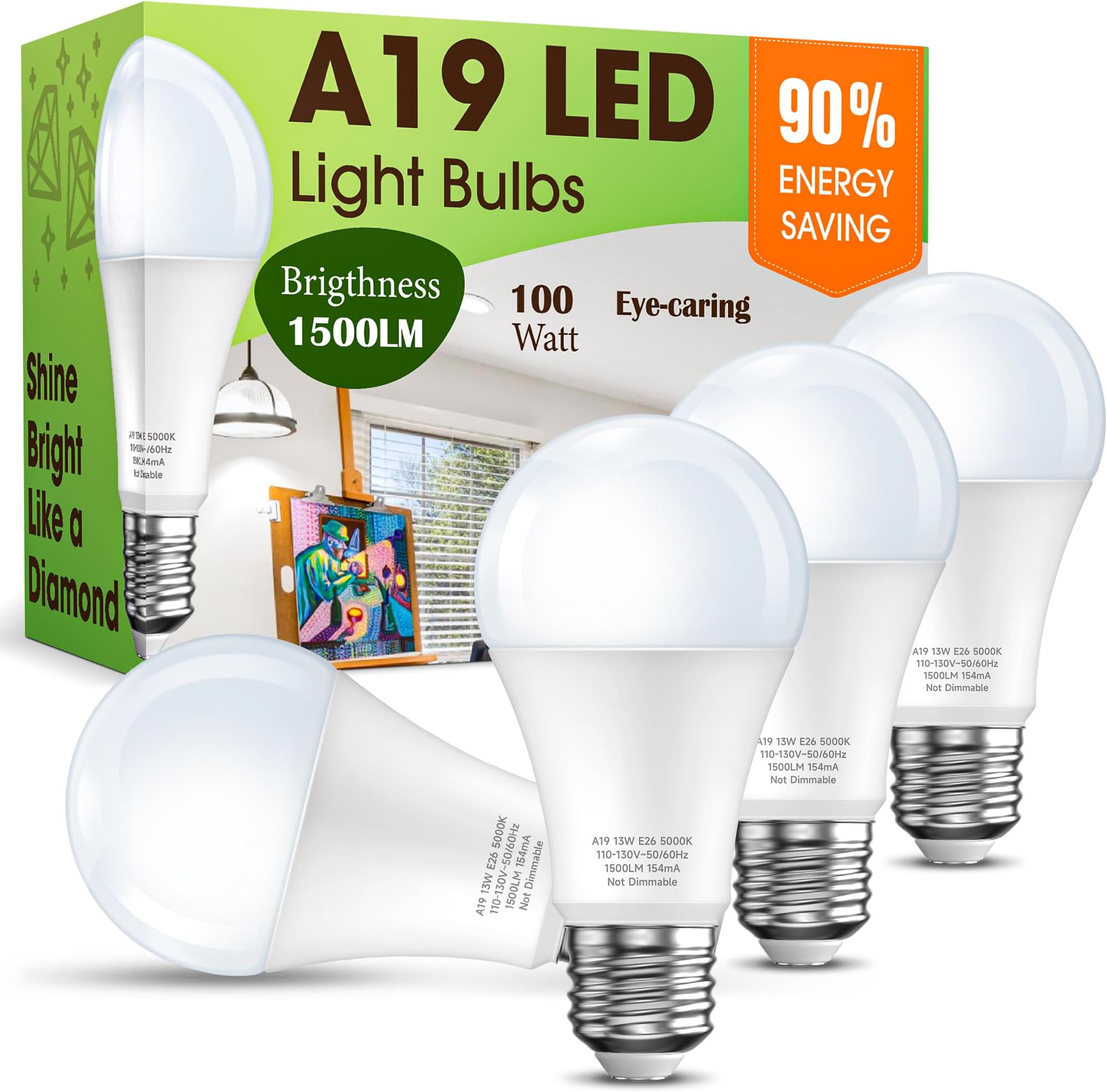 G E Lighting 32593 13W, A21 Soft White LED Light Bulb, 2 Count (Pack of ...