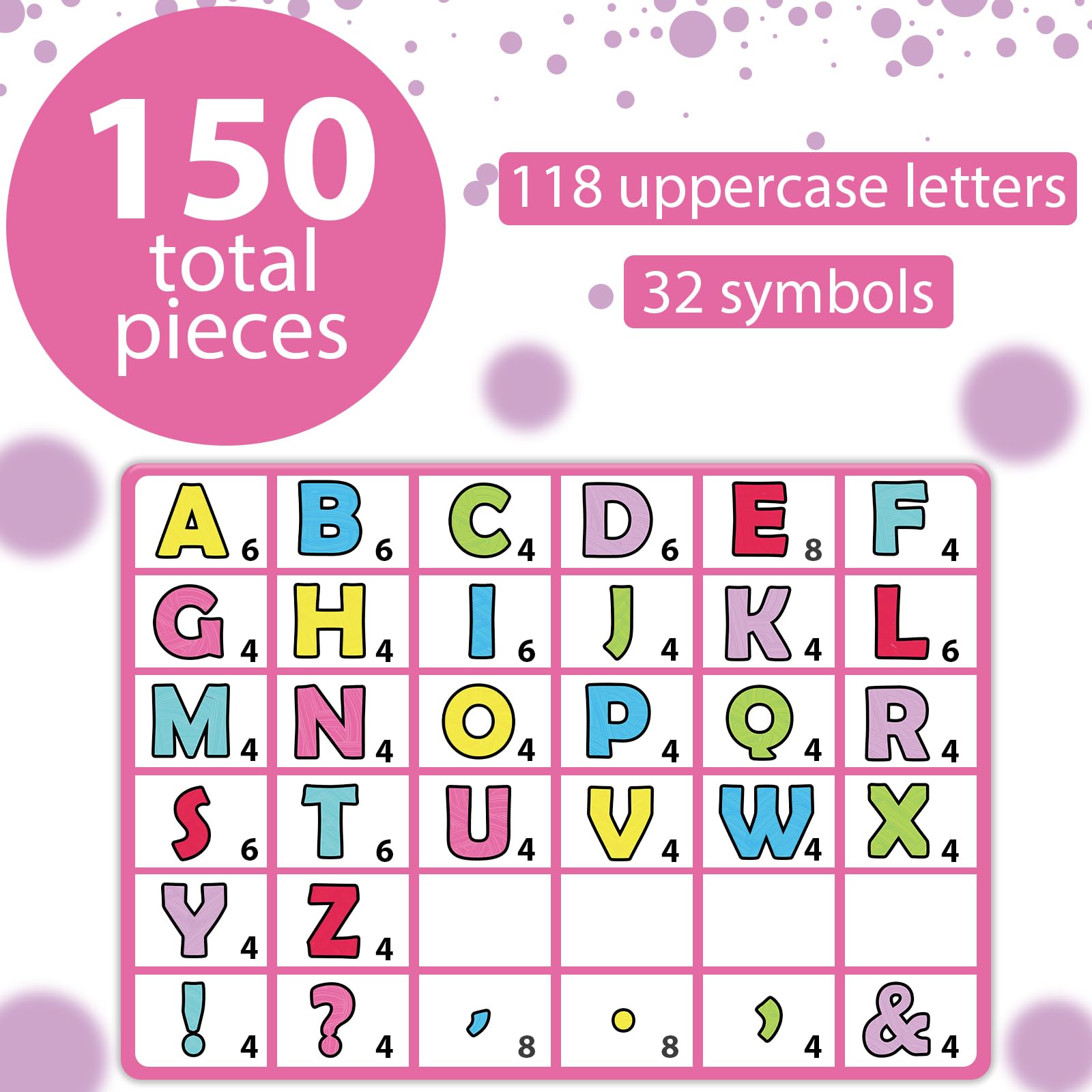 Snapklik.com : 150 PCS Large 7" Font Bulletin Board Letters And ...