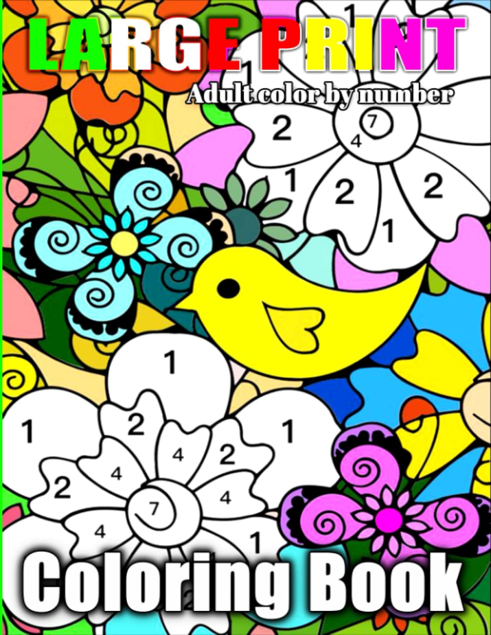 Adult Color By Number Large Print An Color By Number | Desertcart Japan