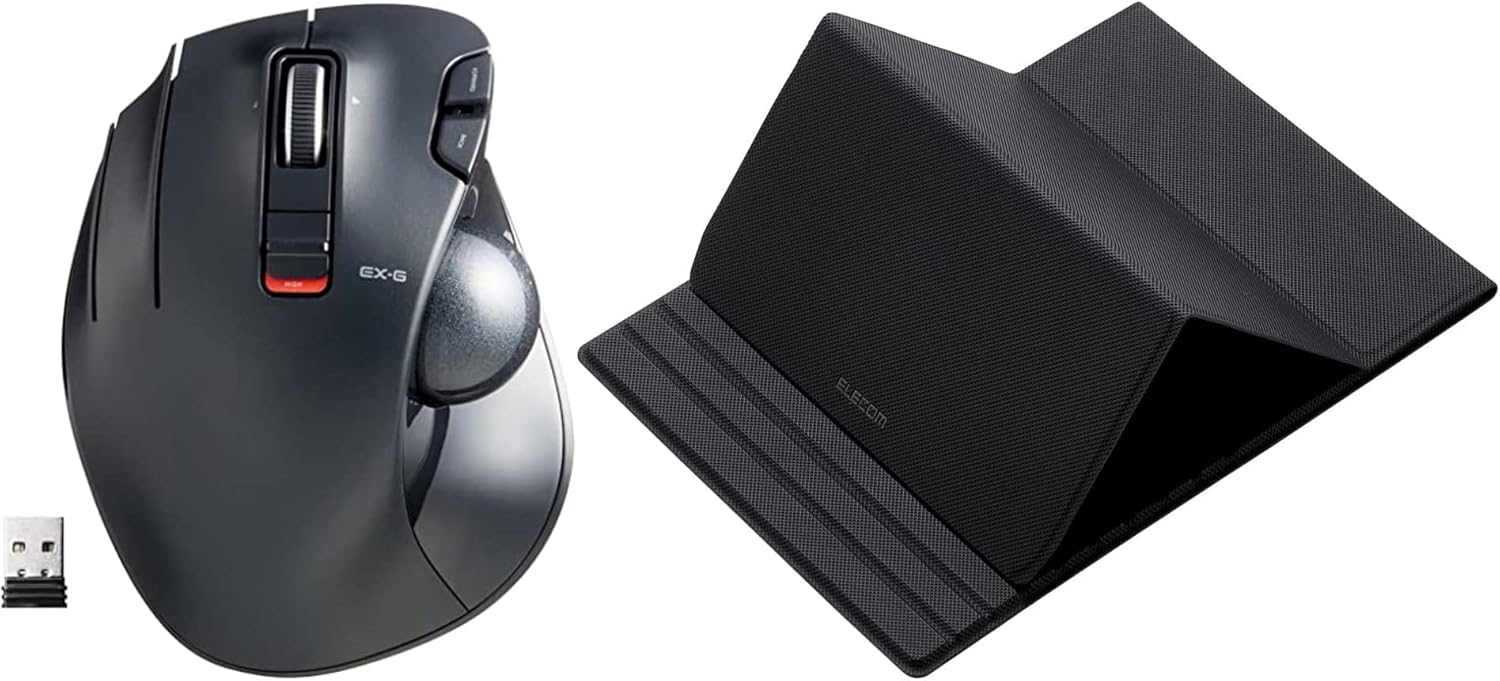 Amazon.com: ELECOM EX-G Left-Handed Trackball Mouse, 2.4GHz Wireless ...