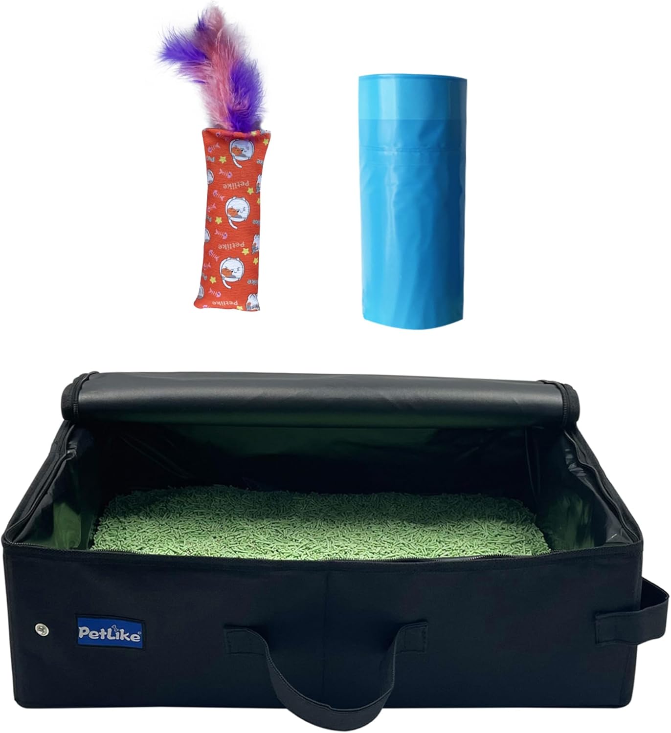 Amazon.com: PetLike Travel Cat Litter Box, Leak-Proof Portable Litter ...