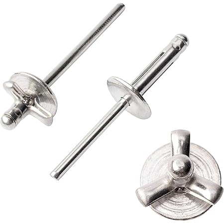 Buy ISPINNER 50pcs 3/16" Large Head Tri-Fold Exploding Aluminum Pop ...