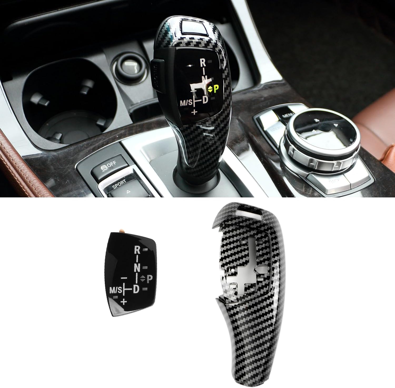 Amazon.com: Jaronx Compatible with BMW Gear Shift Knob Cover Trim for 1 ...