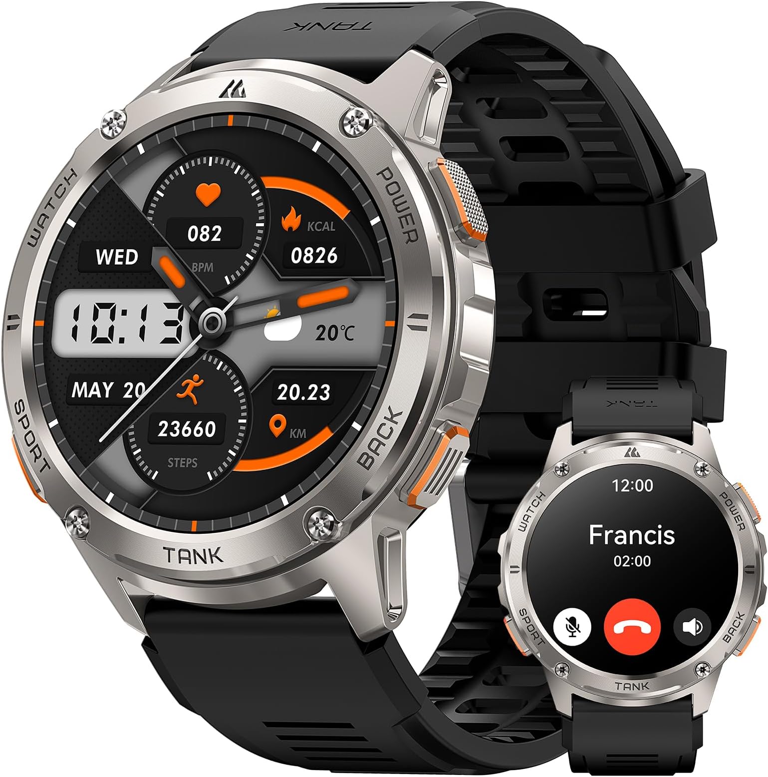 Amazon.com: AMAZTIM Smart Watch for Men,1.85" HD Oversized Screen,100 ...