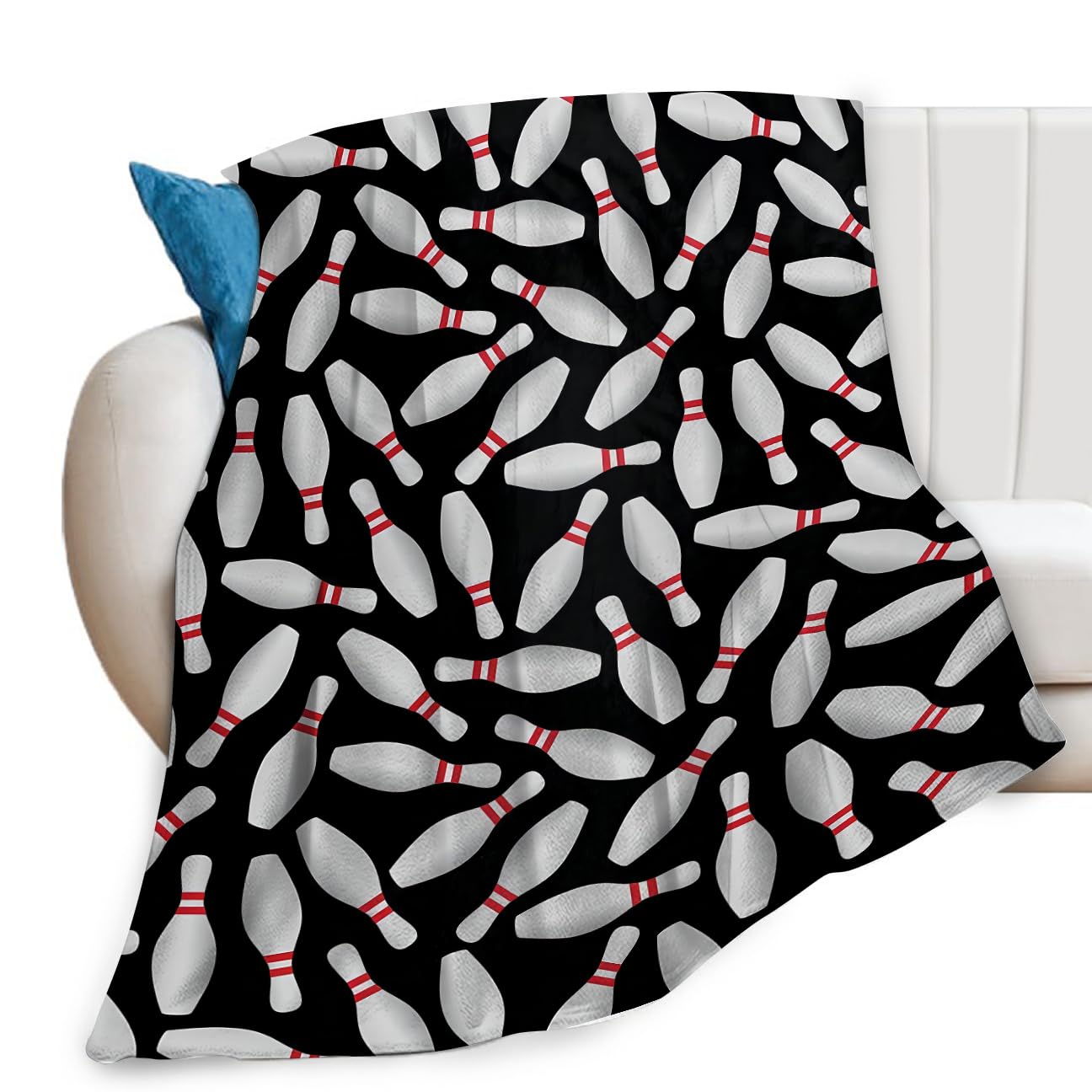 Amazon.com: Bowling Throw Blanket Sports Ball Print Blankets Gifts ...