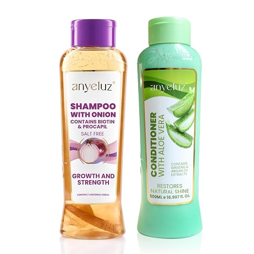 Amazon.com : ANYELUZ Onion Shampoo and Aloe Conditioner Set, Strength ...