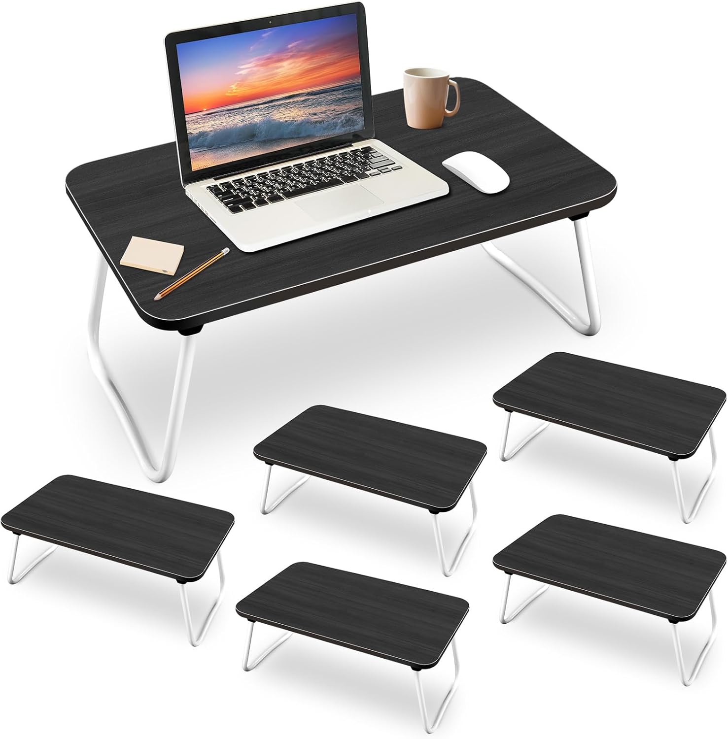 Amazon.com - Yerliker 6 Pcs Bed Table Trays Breakfast Trays with ...