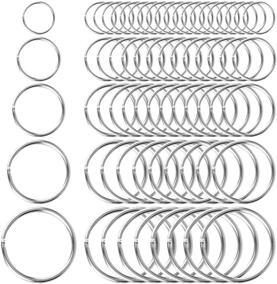 Amazon.com : Selizo 200Pcs Split Key Rings Bulk for Keychain and Crafts ...