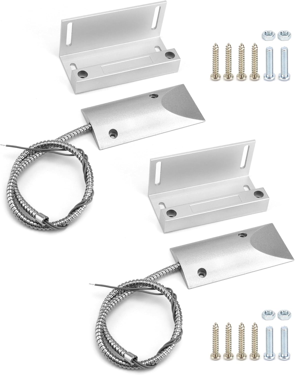 Amazon.com: QWORK Wired Alarm Magnetic Garage Door Contact Switch ...