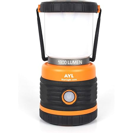 AYL LED Camping Lantern Rechargeable, 1800LM, 4 Light Modes, 4400mAh ...