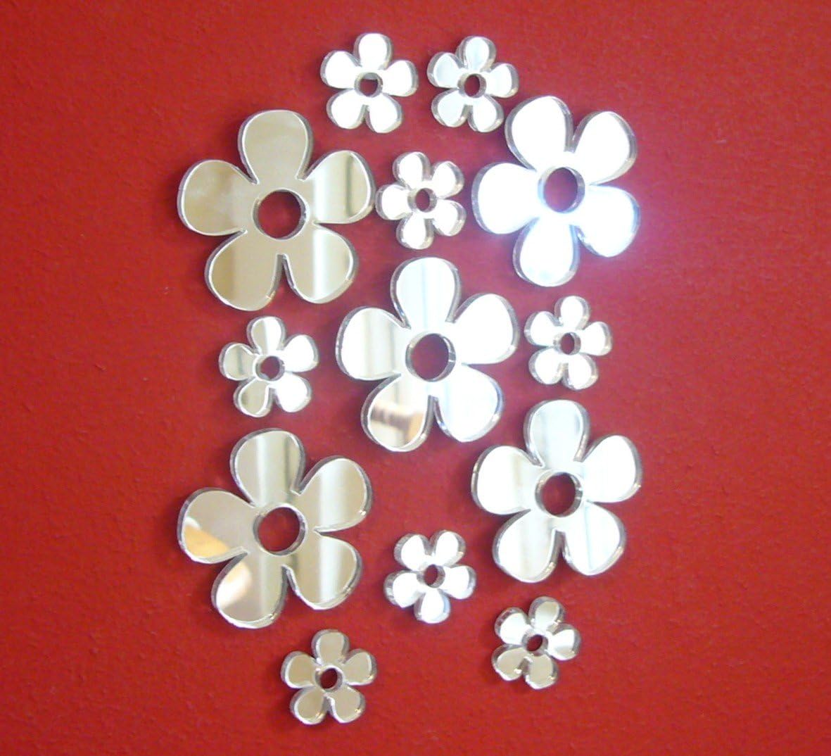 Daisy Mirrors Bundle - Eight x 2cm x 2cm & Five x 4cm x 4cm : Amazon.co ...