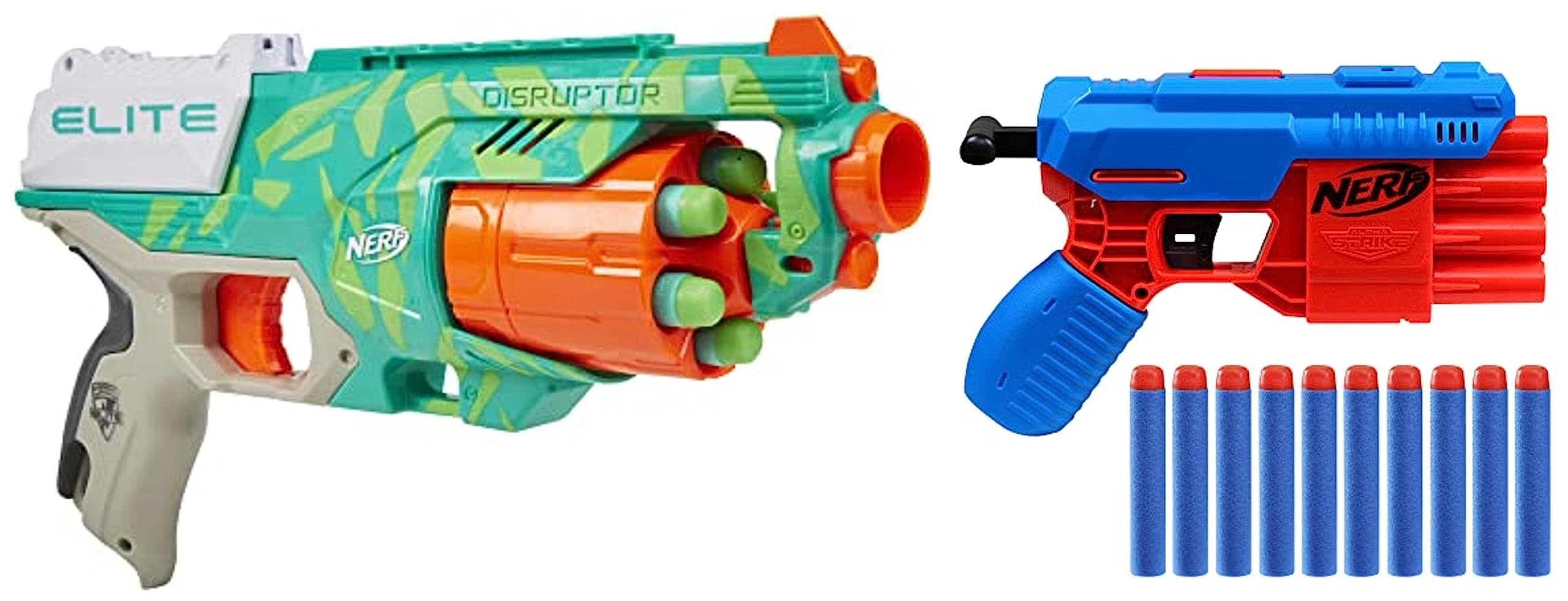 Nerf Elite Disruptor Blaster, 6-Dart Rotating Drum, 6 Nerf Elite Darts ...