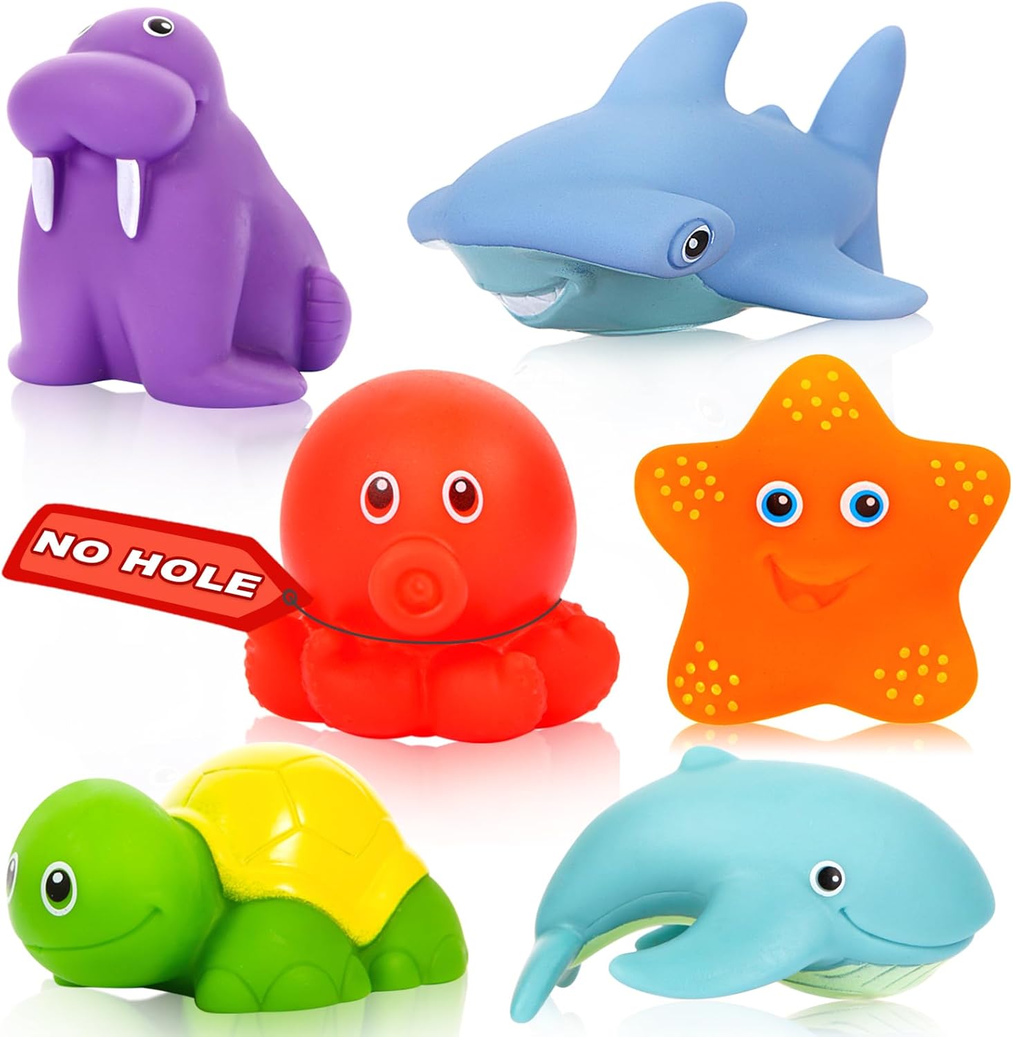 Amazon.com: Mold Free Baby Bath Toys for Kids Ages 1-3,No Hole Ocean ...