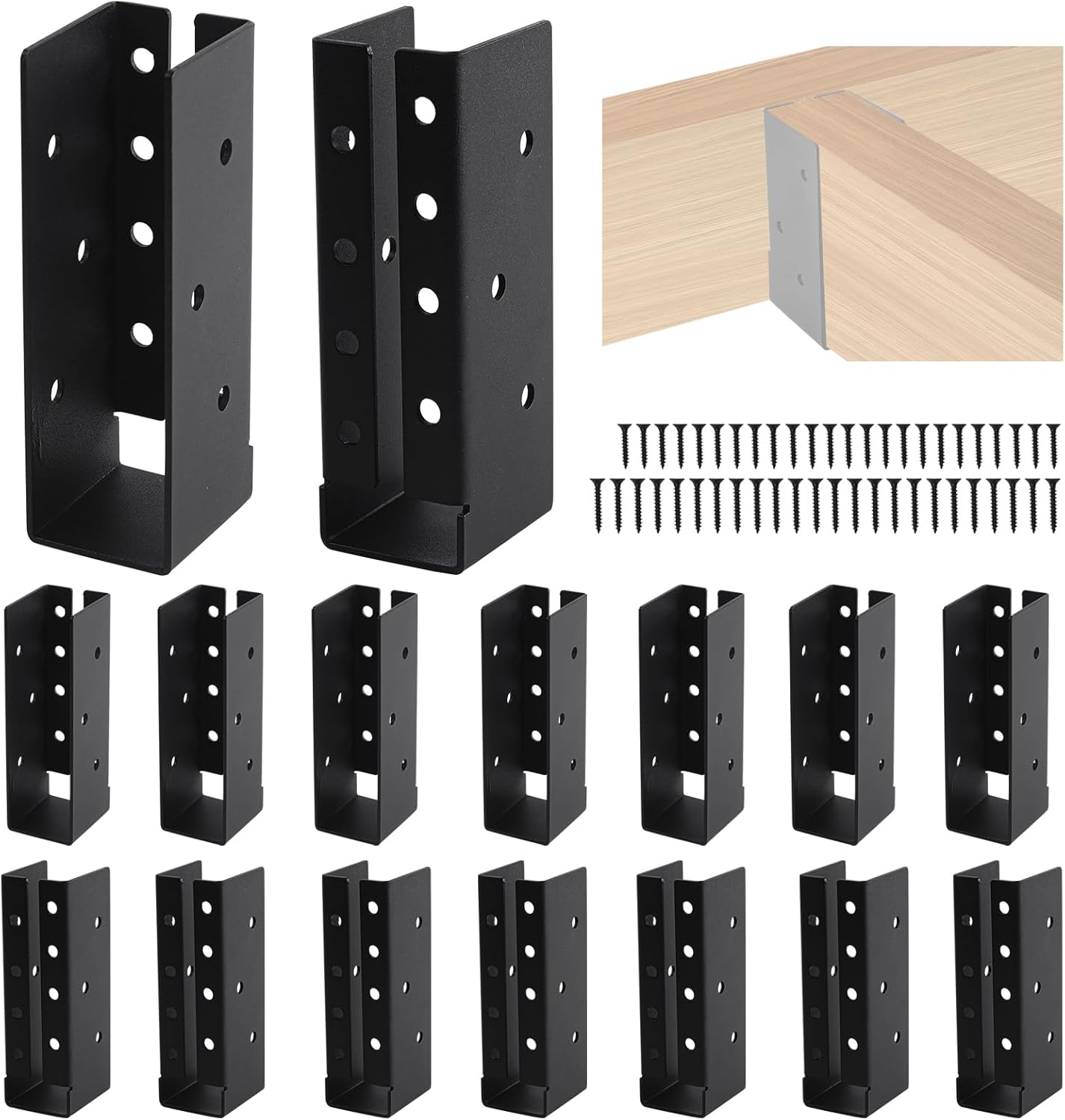 Amazon.com: 16 Pcs Concealed Joist Hangers,2’x6 Outdoor Trim Concealed ...