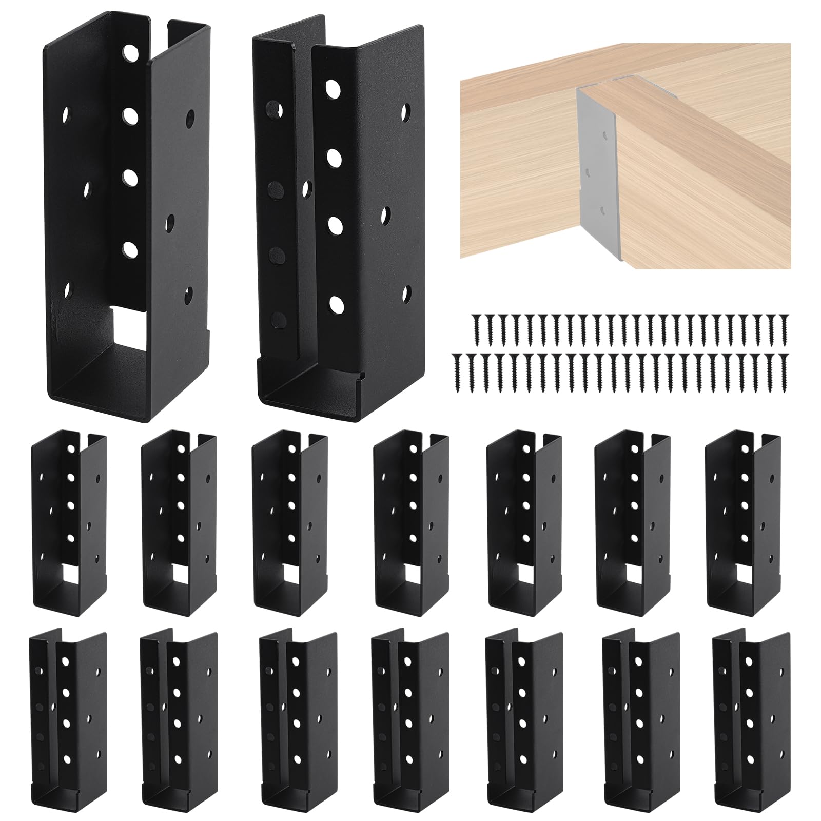 Snapklik.com : 16 Pcs Concealed Joist Hangers,2x6 Outdoor Trim ...