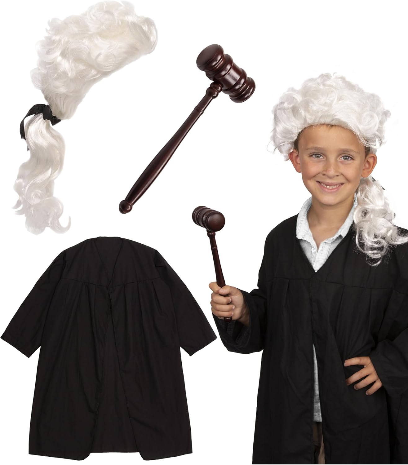 Amazon.com: Tigerdoe Judge Costume for Kids - 3 Pc Judge Kids Set ...