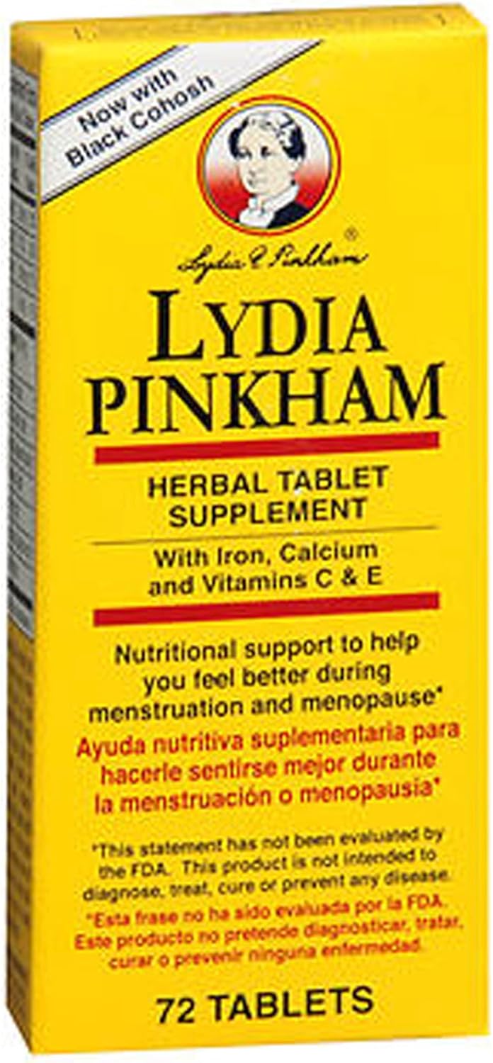 Amazon.com: Lydia Pinkham Herbal Tablet Supplement 72 Tablets (Pack of ...