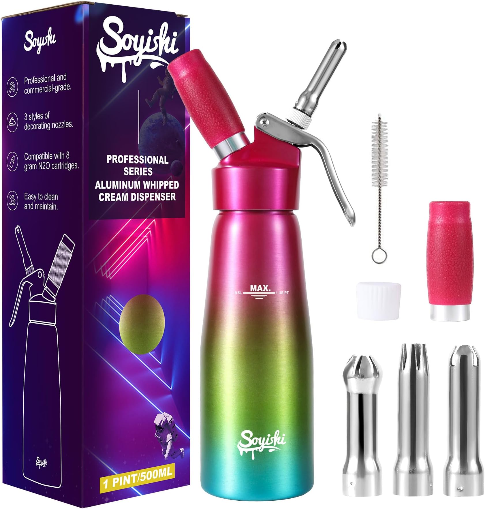 Amazon.com: Cream Whipper Head Replacement - With Decorating Nozzles ...