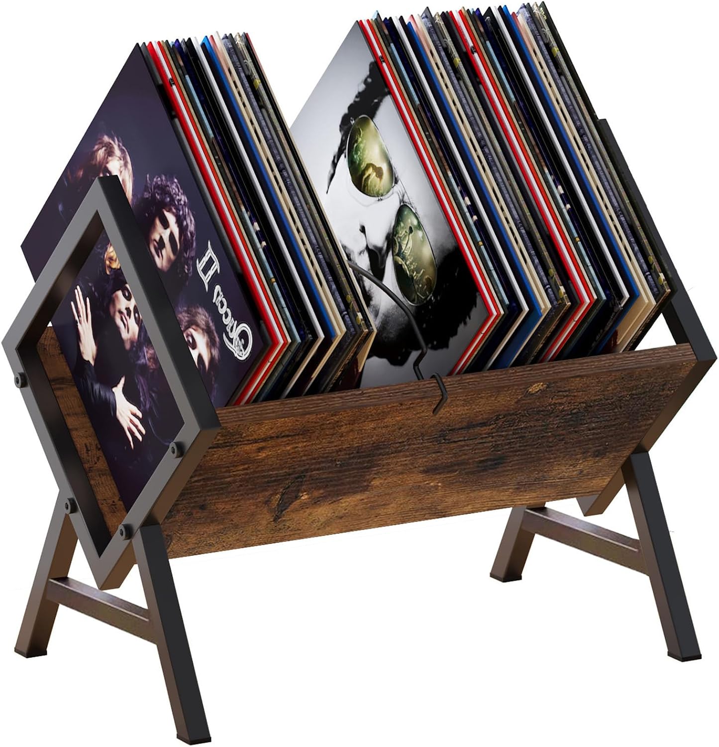 Amazon.com: VonDream Vinyl Record Storage Holder, Space Saving Record ...
