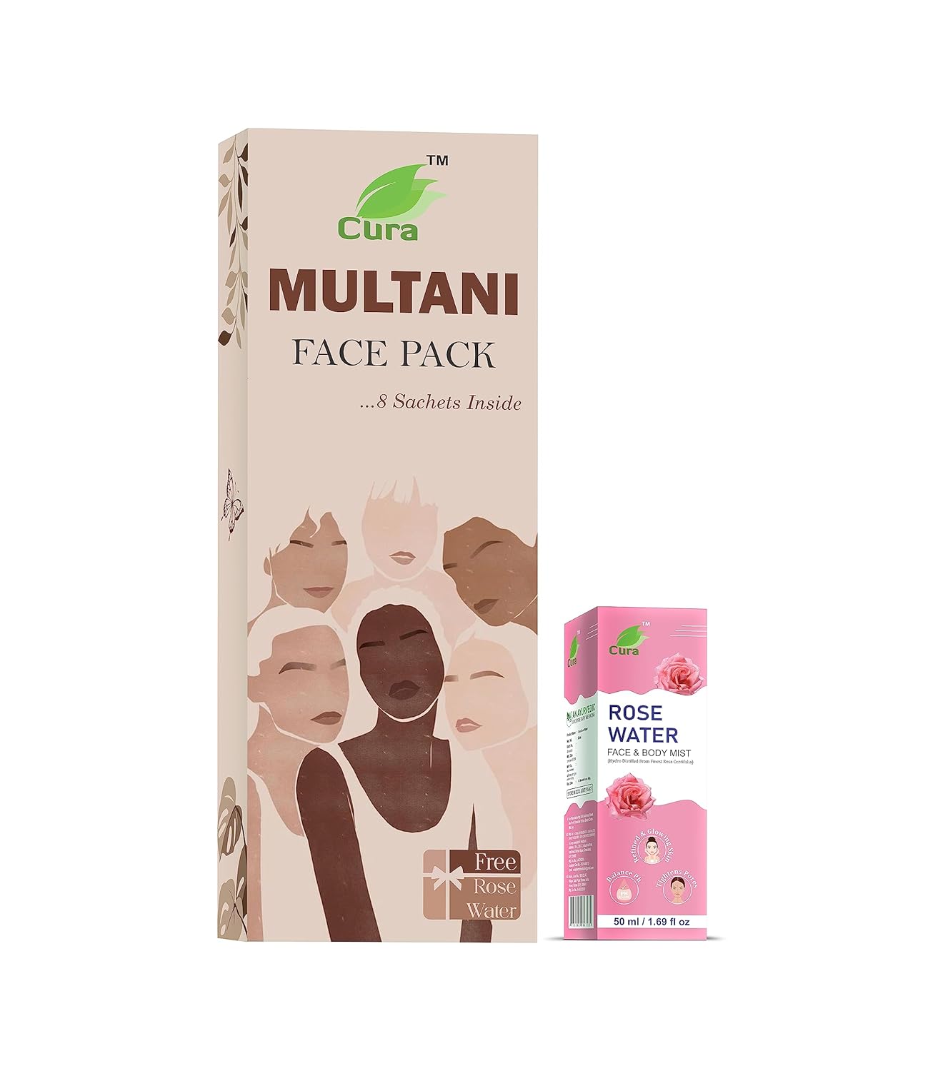 CURA MULTANI MITII FACE PACK 200GM II With Rose Water II For all Skin ...