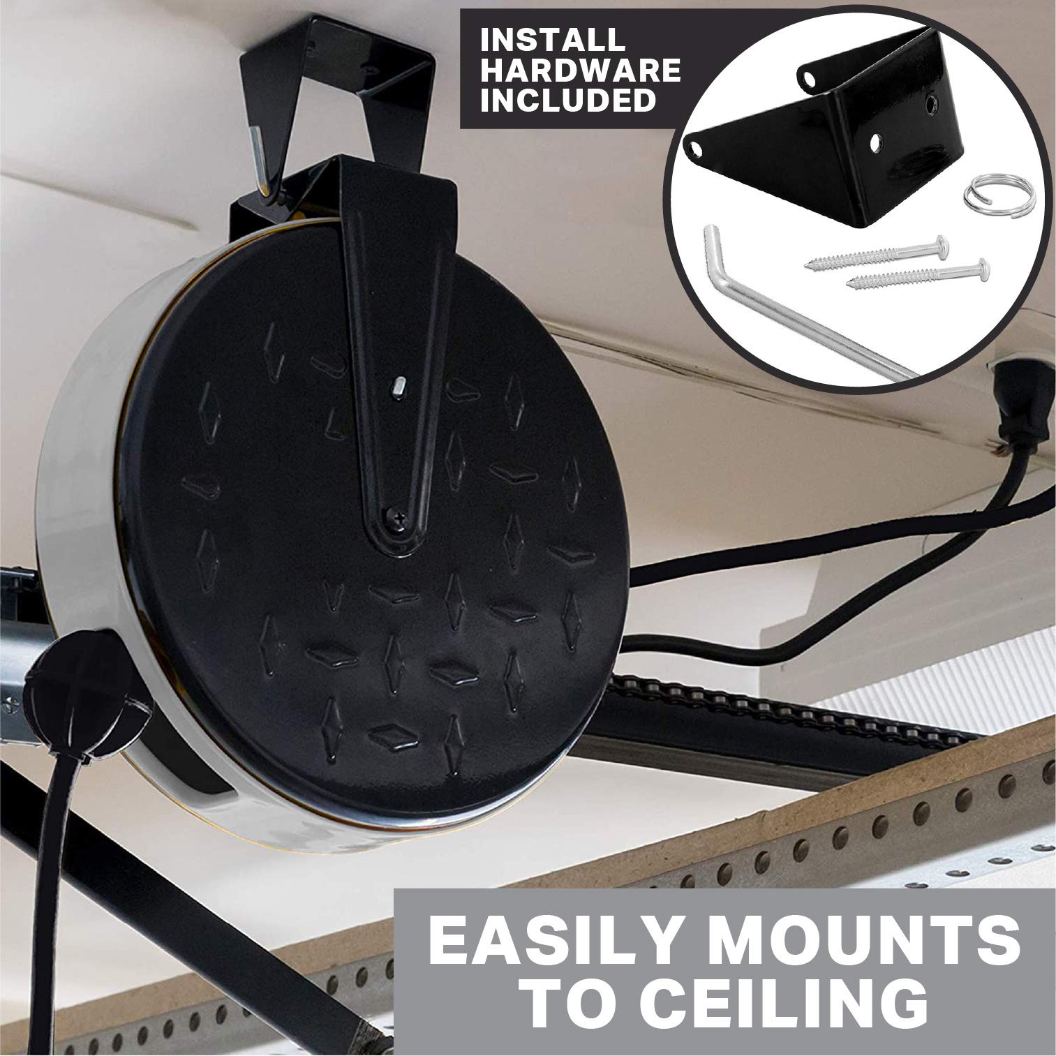 Ceiling Retractable Electrical Outlets 14AWG Retractable Cord Reel
