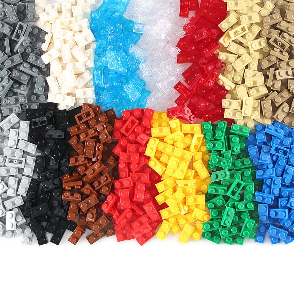 Snapklik.com : Feleph Basic Parts 700 Pieces Plate 1x2 Multicolored ...