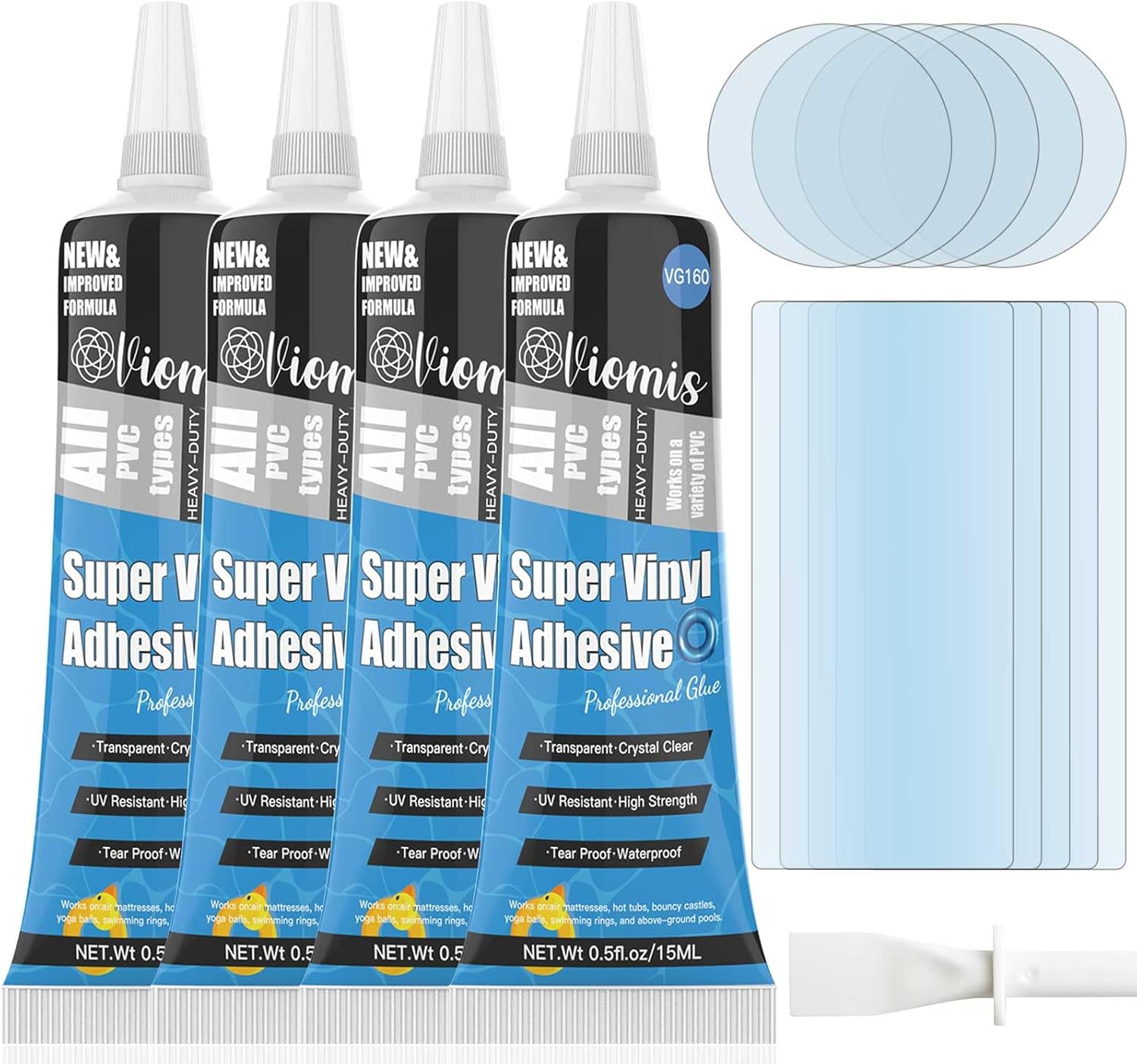 Amazon.com : Pool Liner Patch Repair Kit | Transparent Air Mattress ...
