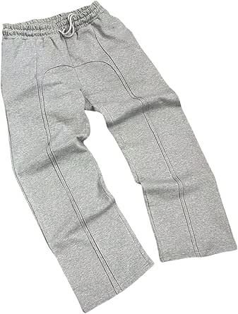 Amazon.com: GORGLITTER Men's Uncuffed Sweatpants Seam Drawstring ...