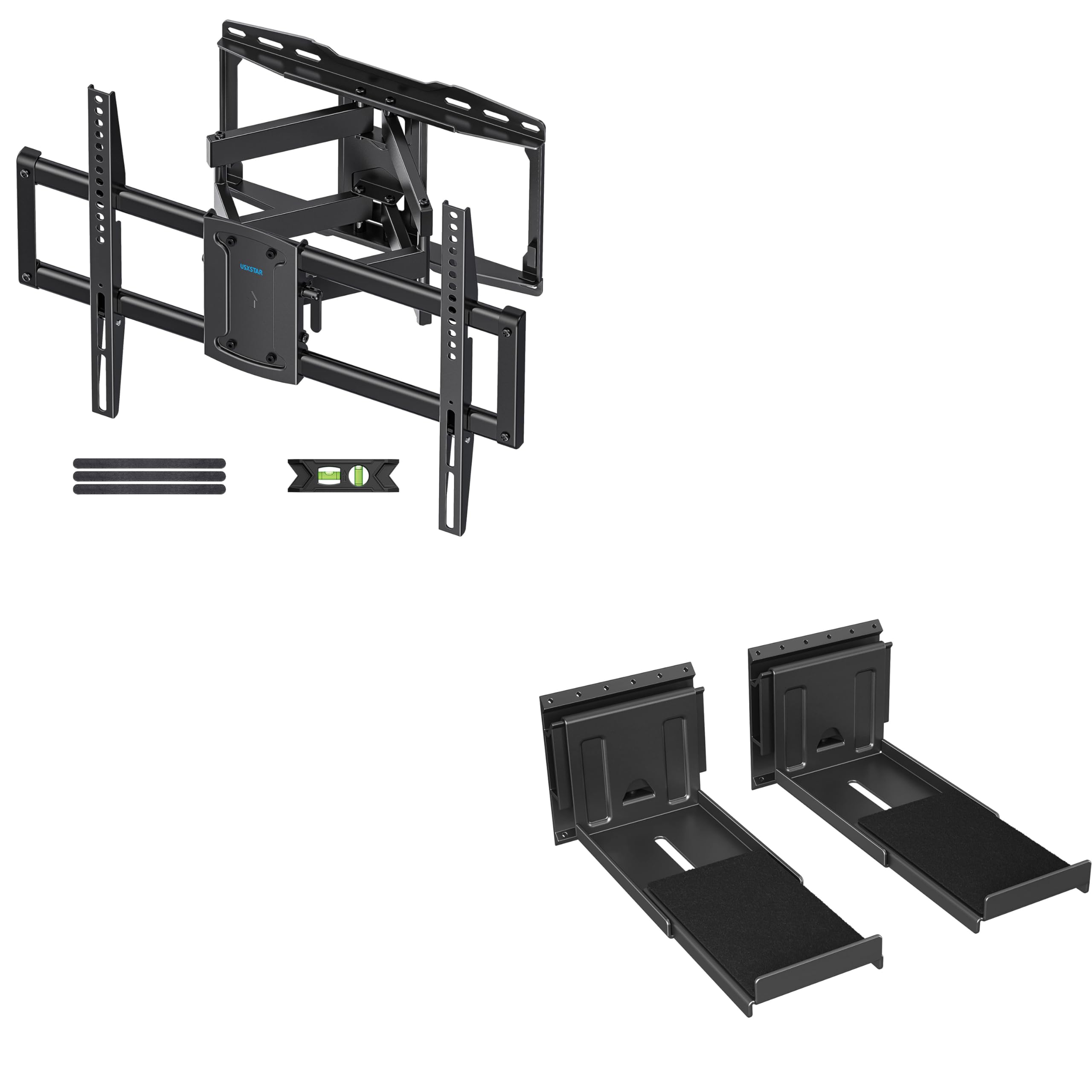 Amazon.com: Full Motion TV Wall Mount Bracket for Most 37-86 inch TVs ...