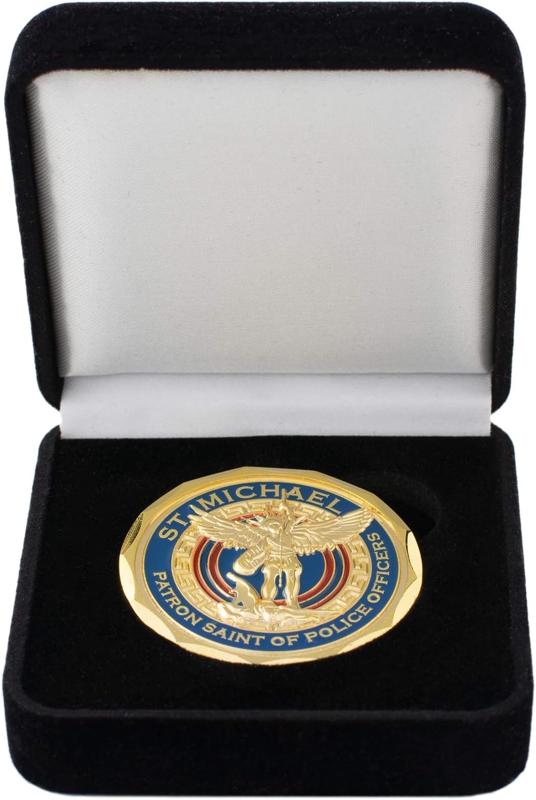 Amazon.com: Saint Michael Police Officers Challenge Coin God Bless The ...
