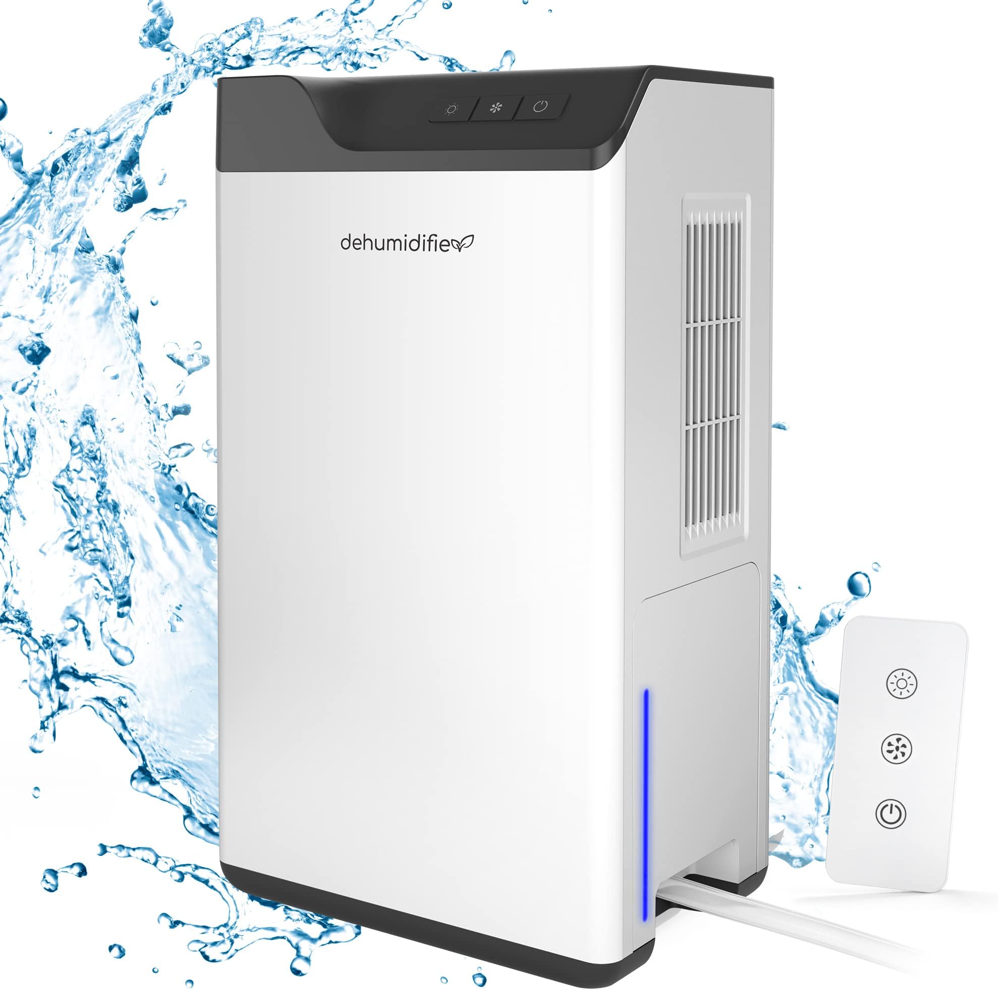 Dehumidifier for Home with Drain Hose, 2L Water Tank, Dual ...