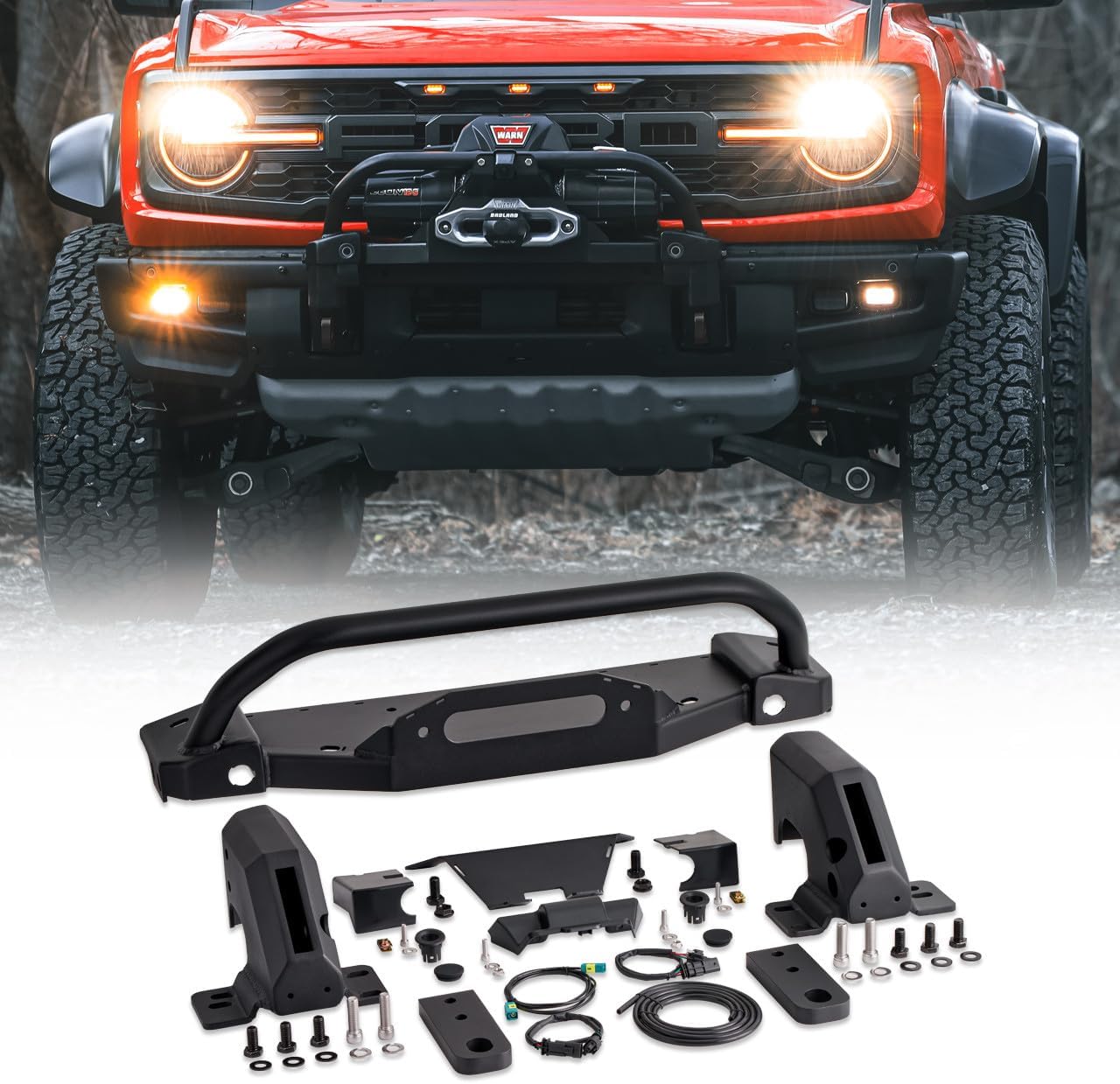 Amazon.com: IAG I-Line Heavy Duty Winch Mount for Ford Bronco 2021+ 2/4 ...