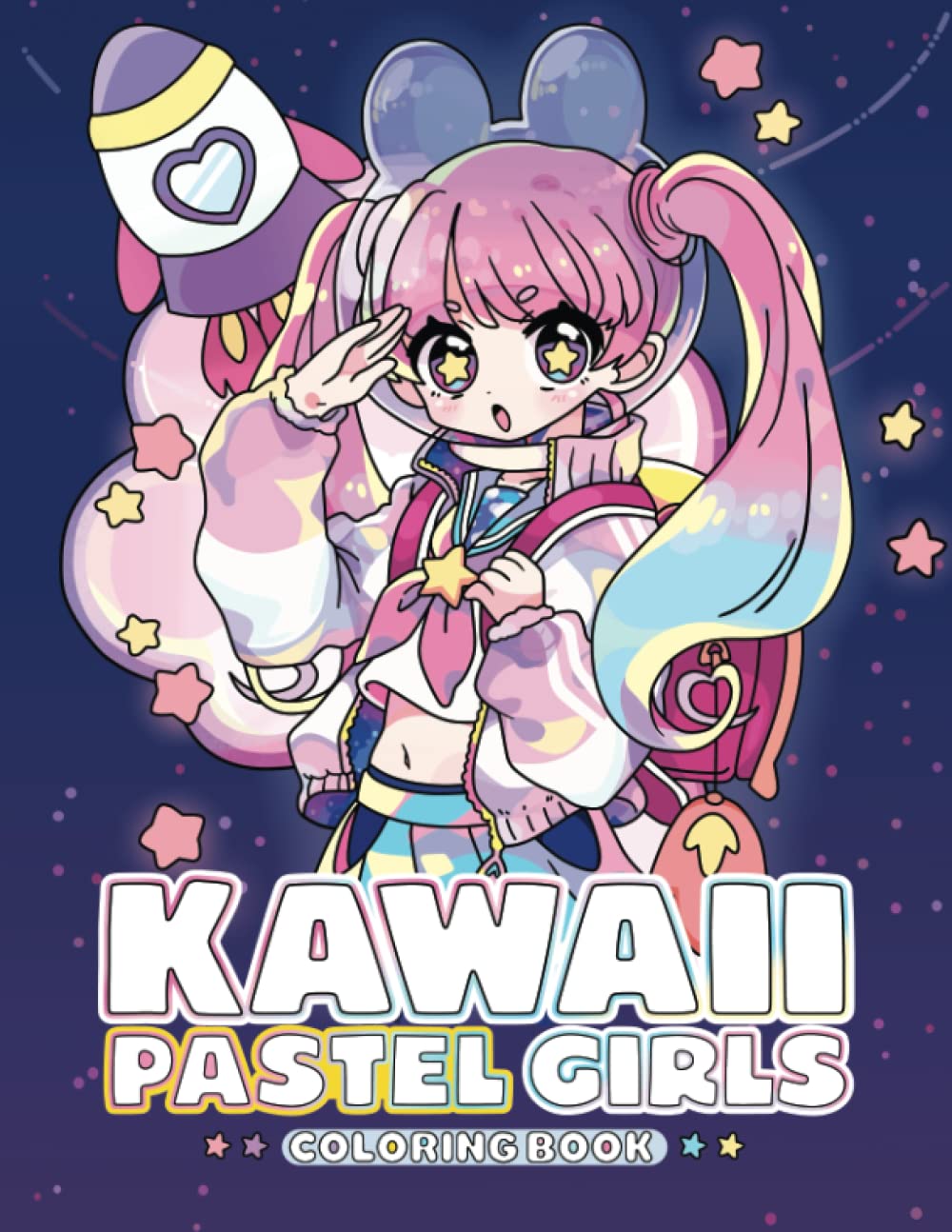 Amazon.com: Kawaii Pastel Girls Coloring Book: Cute Anime Coloring Book ...