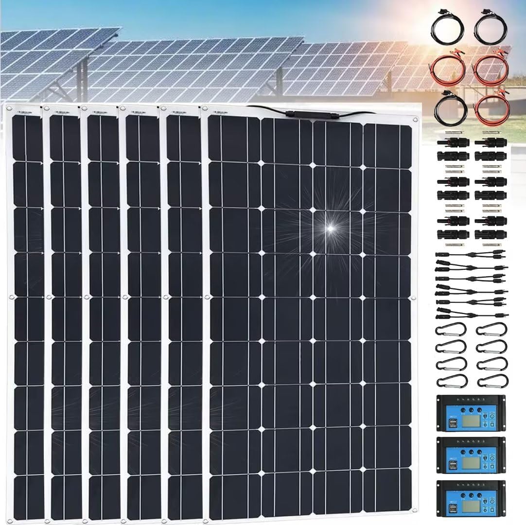 Amazon.com : 3600 Watt Solar Panels 6x600 Watt Flexible Solar Panels 18 ...