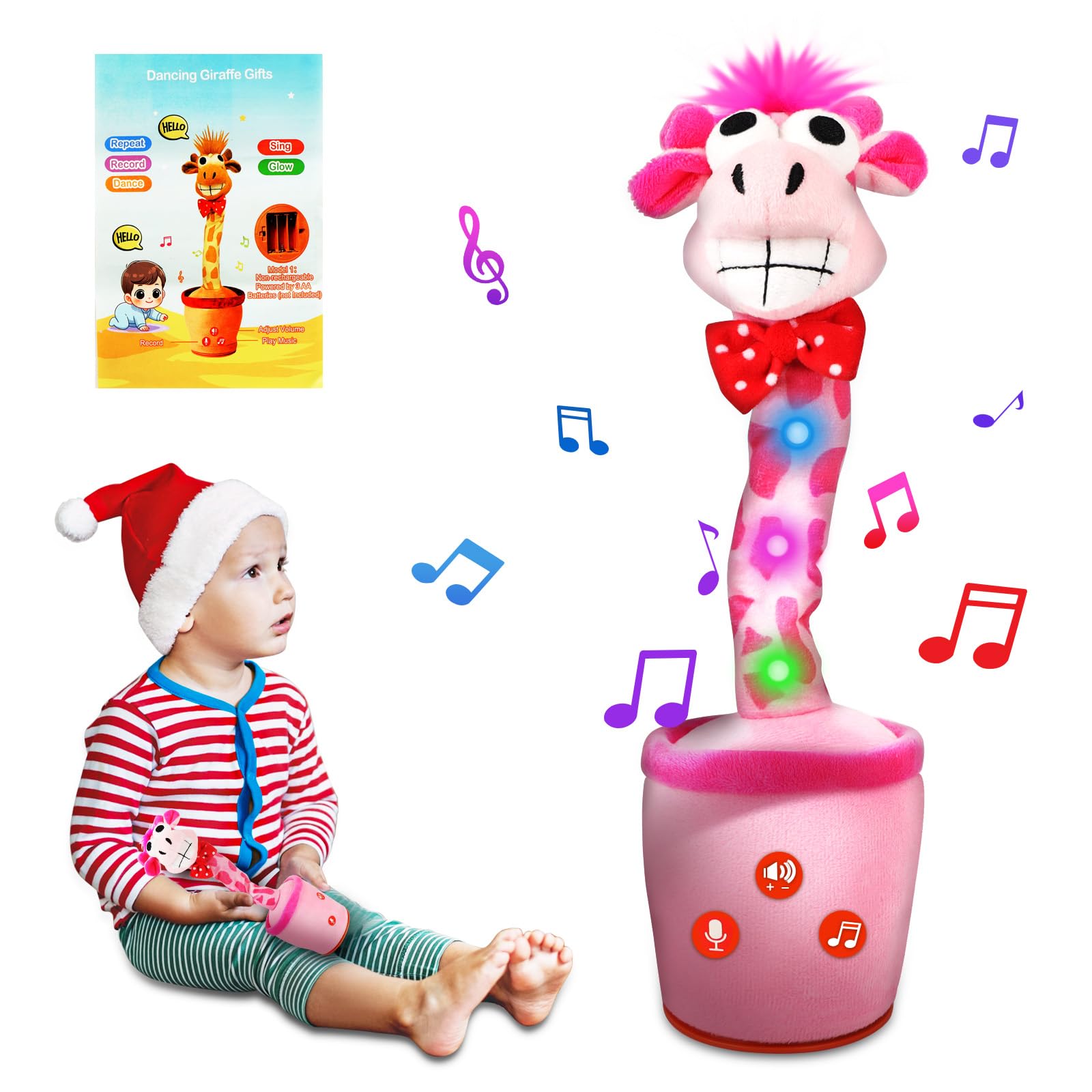 Amazon.com: TWORIVER Easter Basket Stuffers Giraffe Gifts Dancing ...