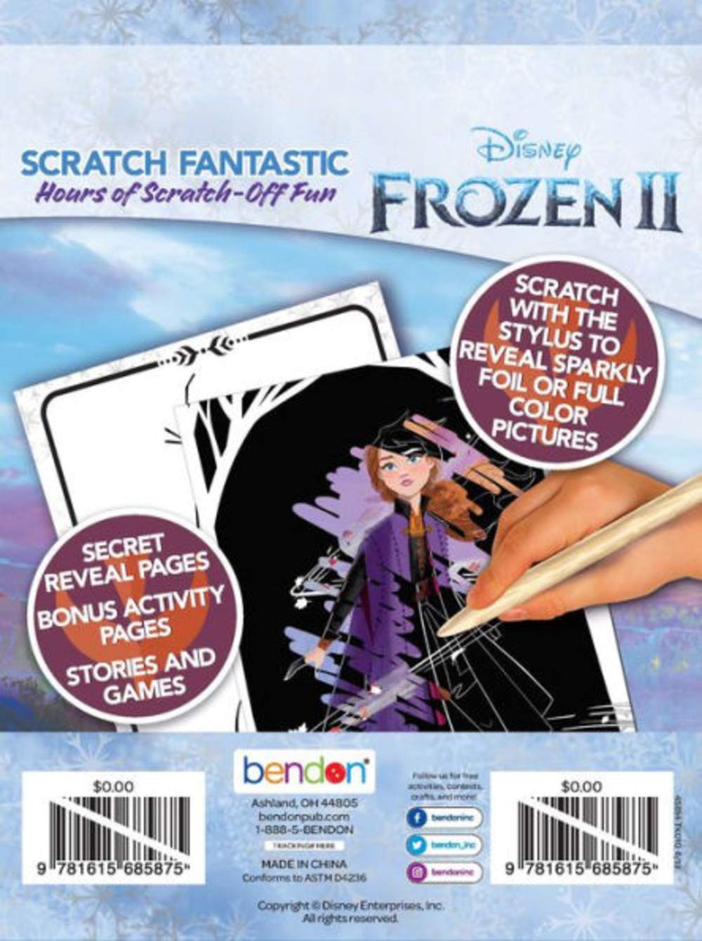 Snapklik.com : Frozen II Scratch Off Fantastic Activity Book