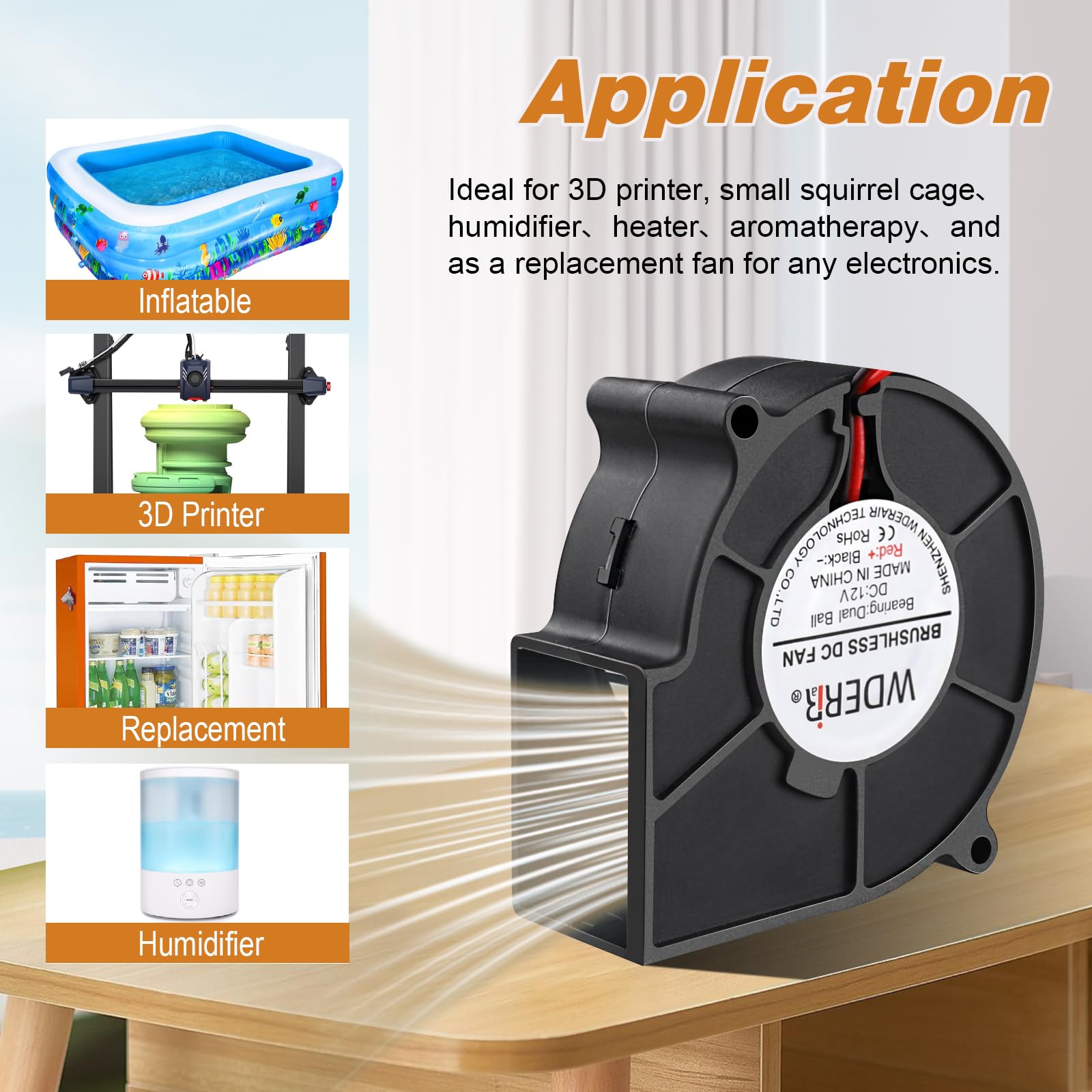 Snapklik.com : Small 12V DC 75mm X 30mm Centrifugal Brushless Blower ...