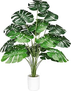 80cm Fake Monstera Tree in Pot Artificial Fake Plants Indoor Decorative ...