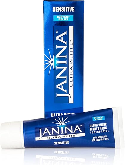 Janina Ultra White 75ml Sensitive Teeth Whitening Mint Toothpaste, Low ...