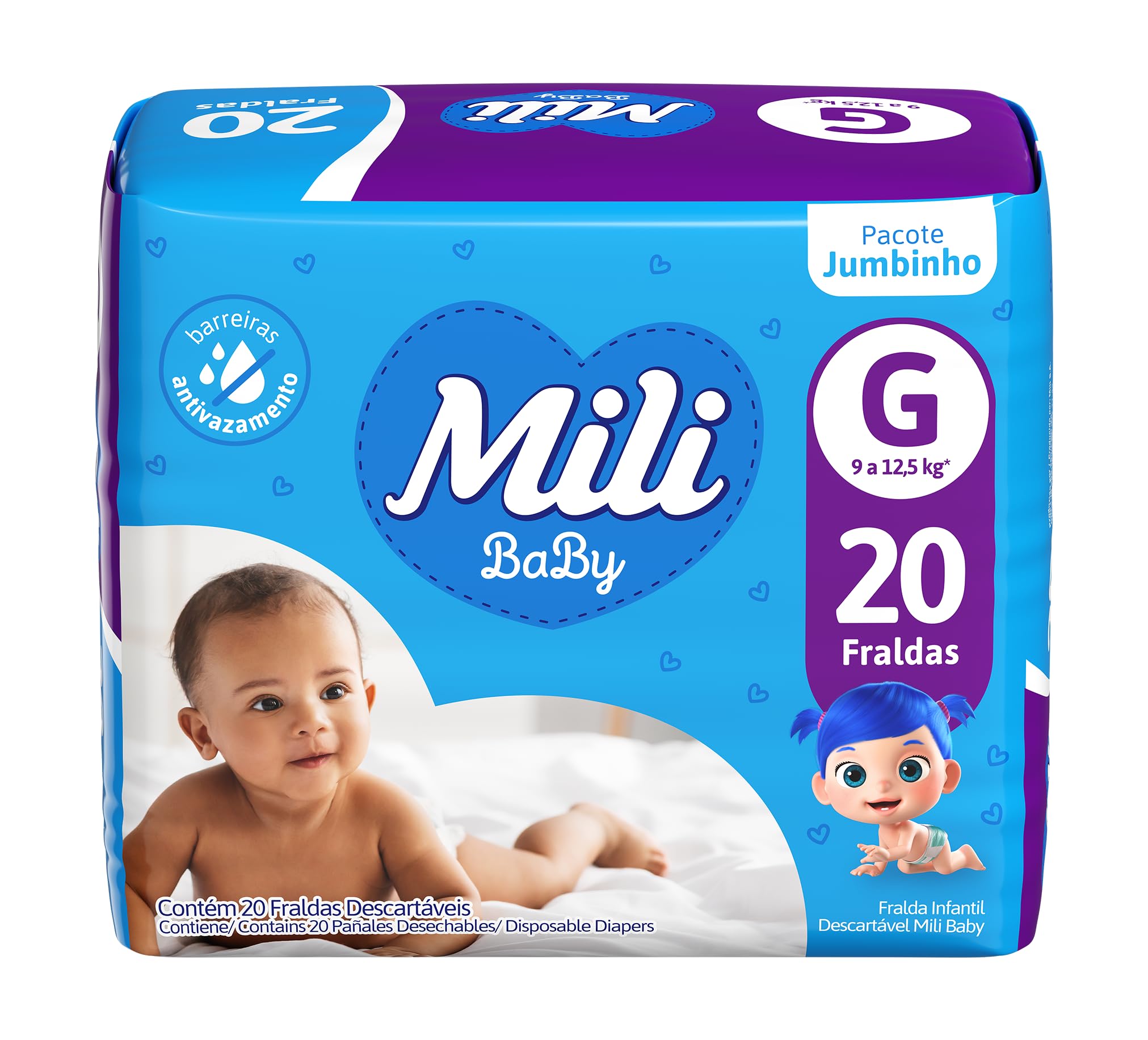 Mili Fralda Baby Jumbinho G - 20 Unidades | Amazon.com.br