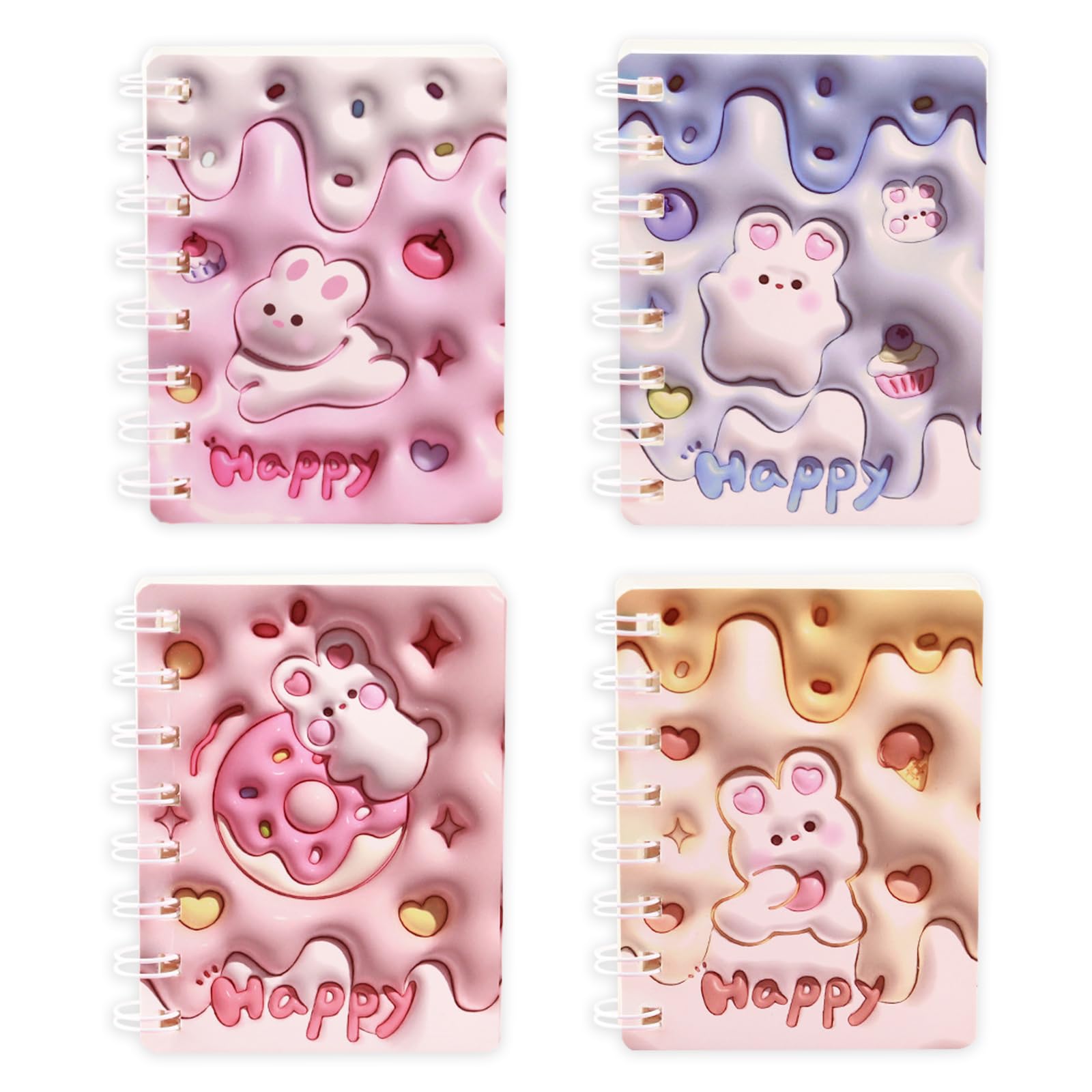 Valicaer 4 Pack A7 Pocket Notebooks Small Spiral Notebook for Girls ...