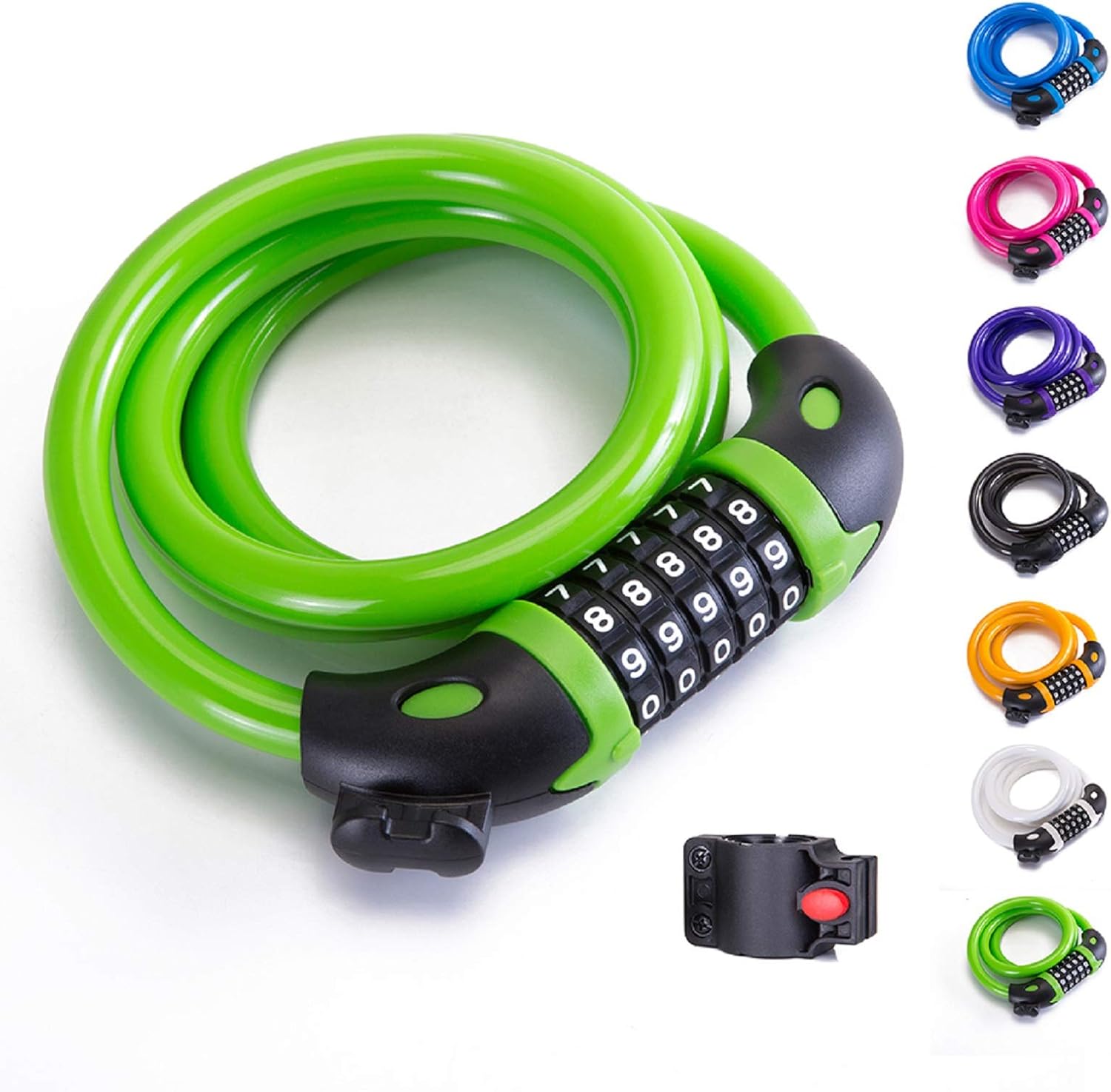 Bike Lock Bicycle Lock Chain ，5-Digit Combination Lock Core Steel Wire ...